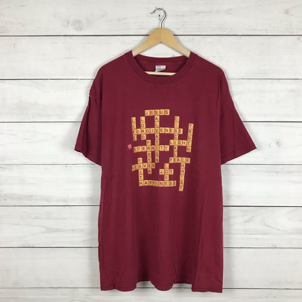 Vintage 1998 Jesus God Scrabble T-Shirt - Gem